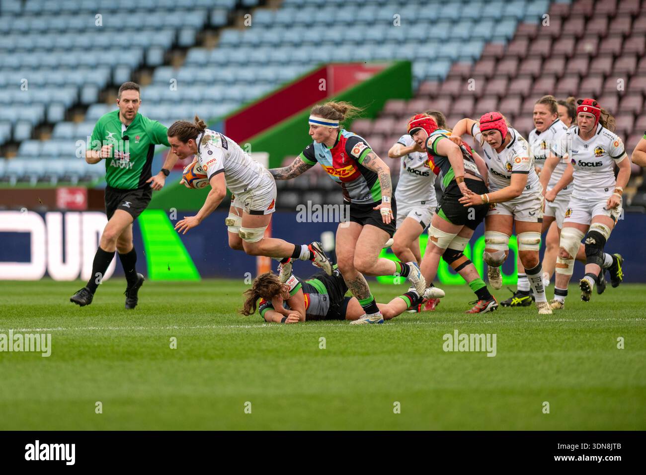 London, United Kingdom. 8 Feb 2026. Jade Konkel of Harlequins putting ...