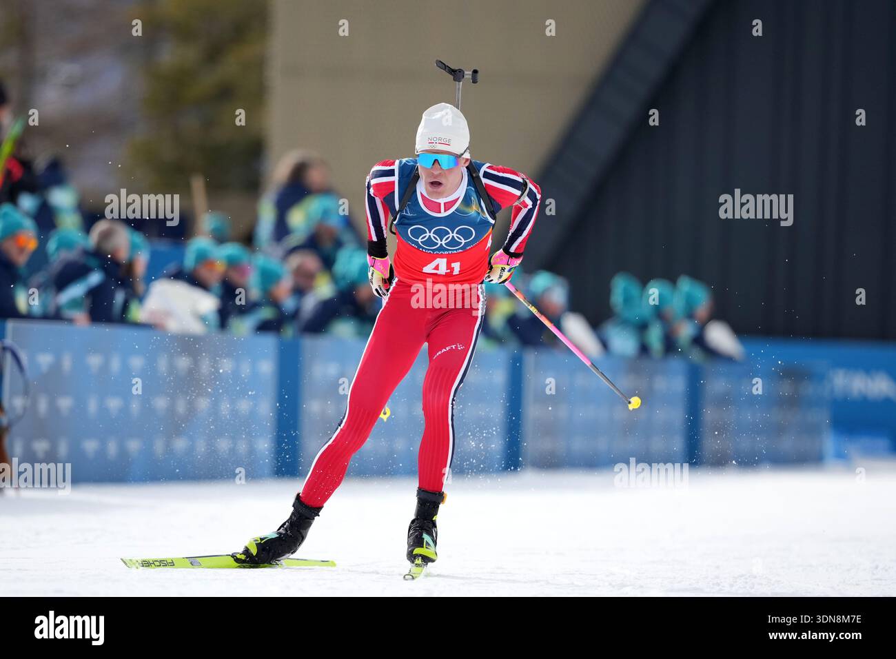 Martin Uldal, of Norway, competes in the 4X6-kilometer mixed relay ...