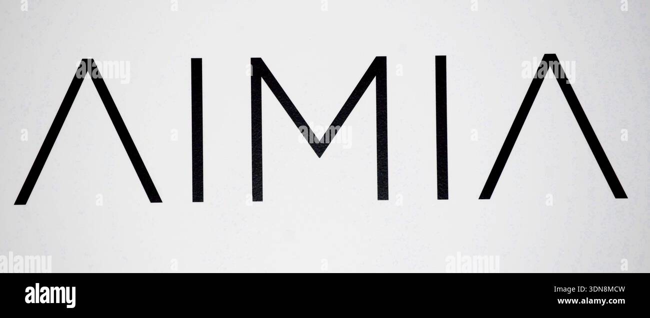An AIMIA logo is shown at the company's annual general meeting in ...