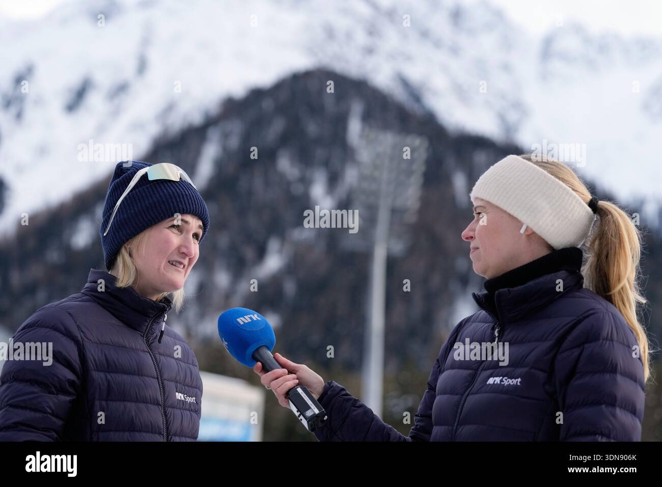 Former Olympic Biathlete Marte Olsbu Roeiseland, of Norway, left ...