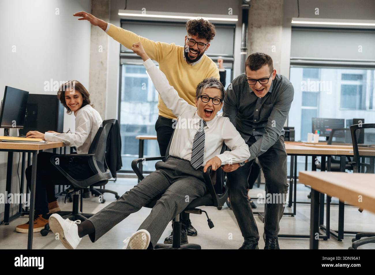 Lively moment of camaraderie hi-res stock photography and images - Alamy