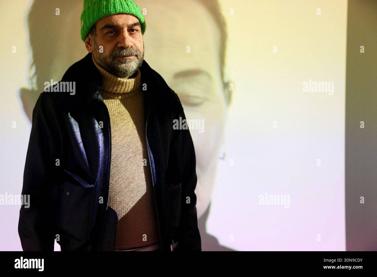 David Teboul during the exhibition he designed at the Shoah Memorial ...