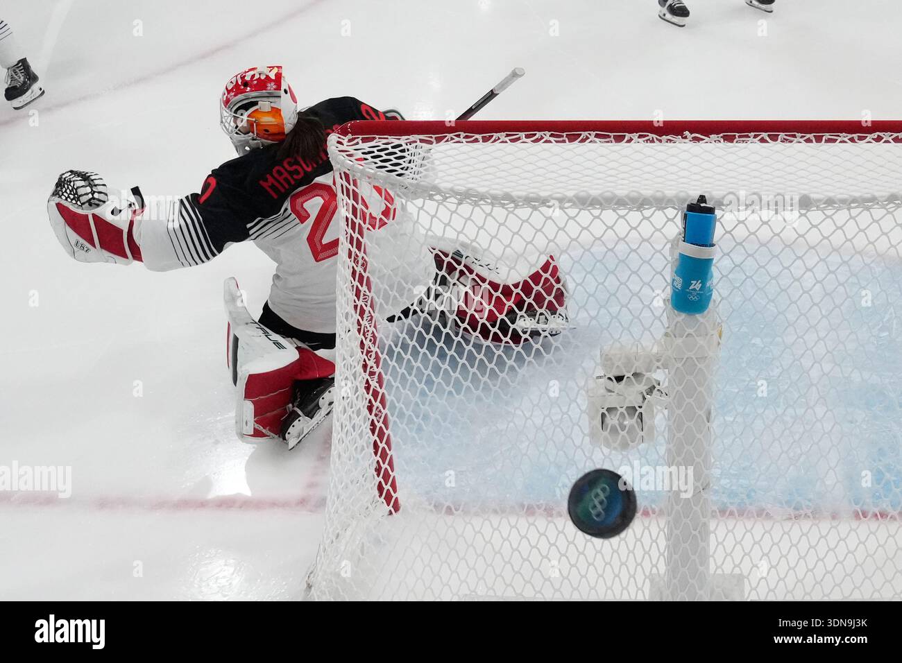 Japan's Miyuu Masuhara makes a save during a preliminary round match of ...
