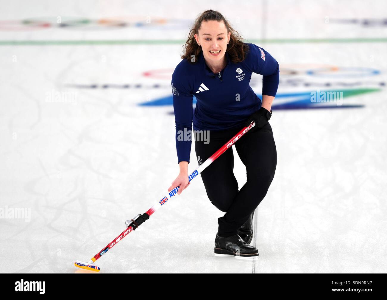 Great Britain's Jennifer Dodds during the Curling Mixed Doubles Semi ...