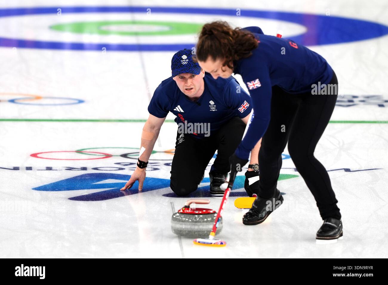 Great Britain's Bruce Mouat and Jennifer Dodds during the Curling Mixed ...