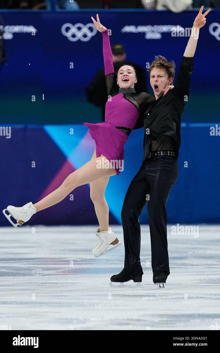 Milla Ruud Reitan and Nikolaj Majorov of Sweden compete during the ...