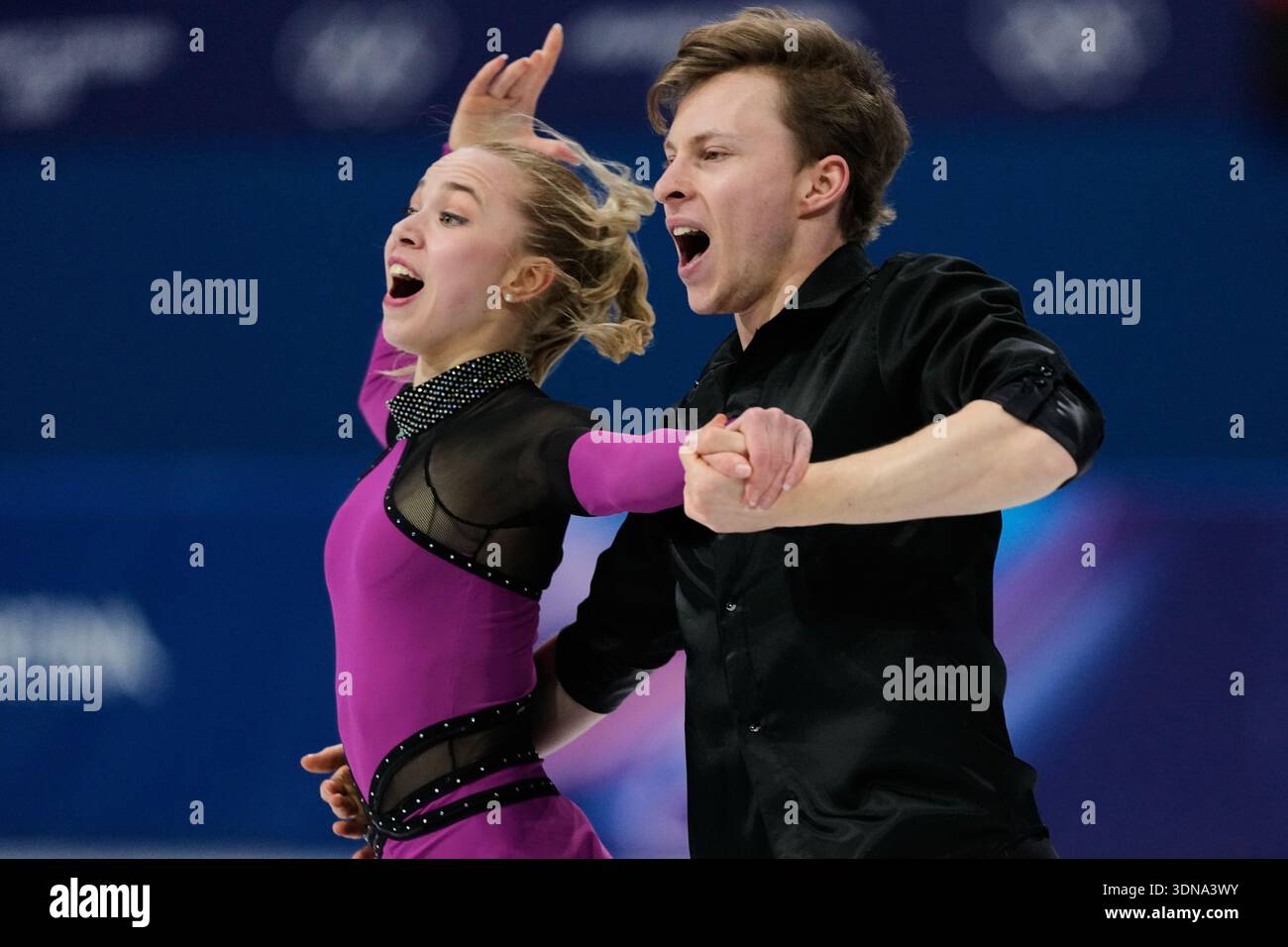 Milla Ruud Reitan and Nikolaj Majorov of Sweden compete during the ...