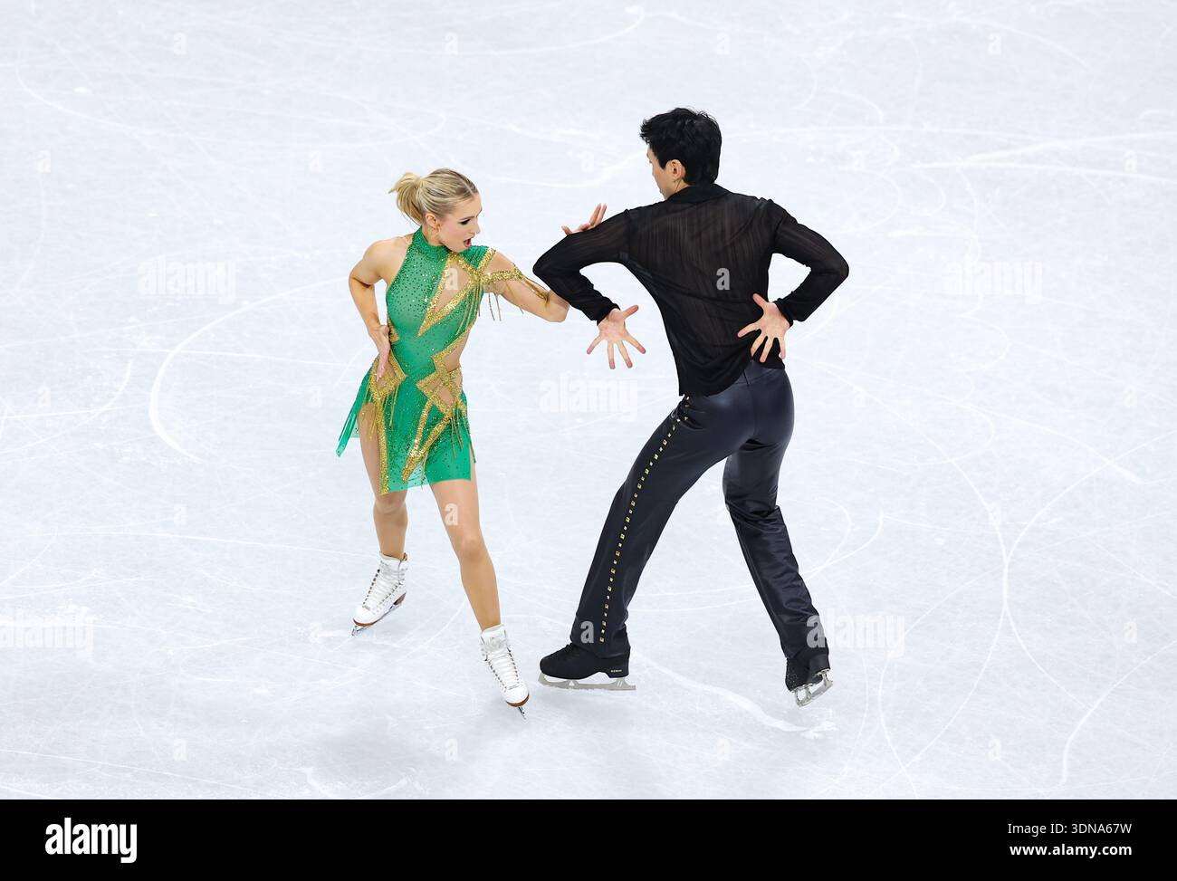 Australia's Holly Harris and Jason Chan during the Figure Skating Ice ...
