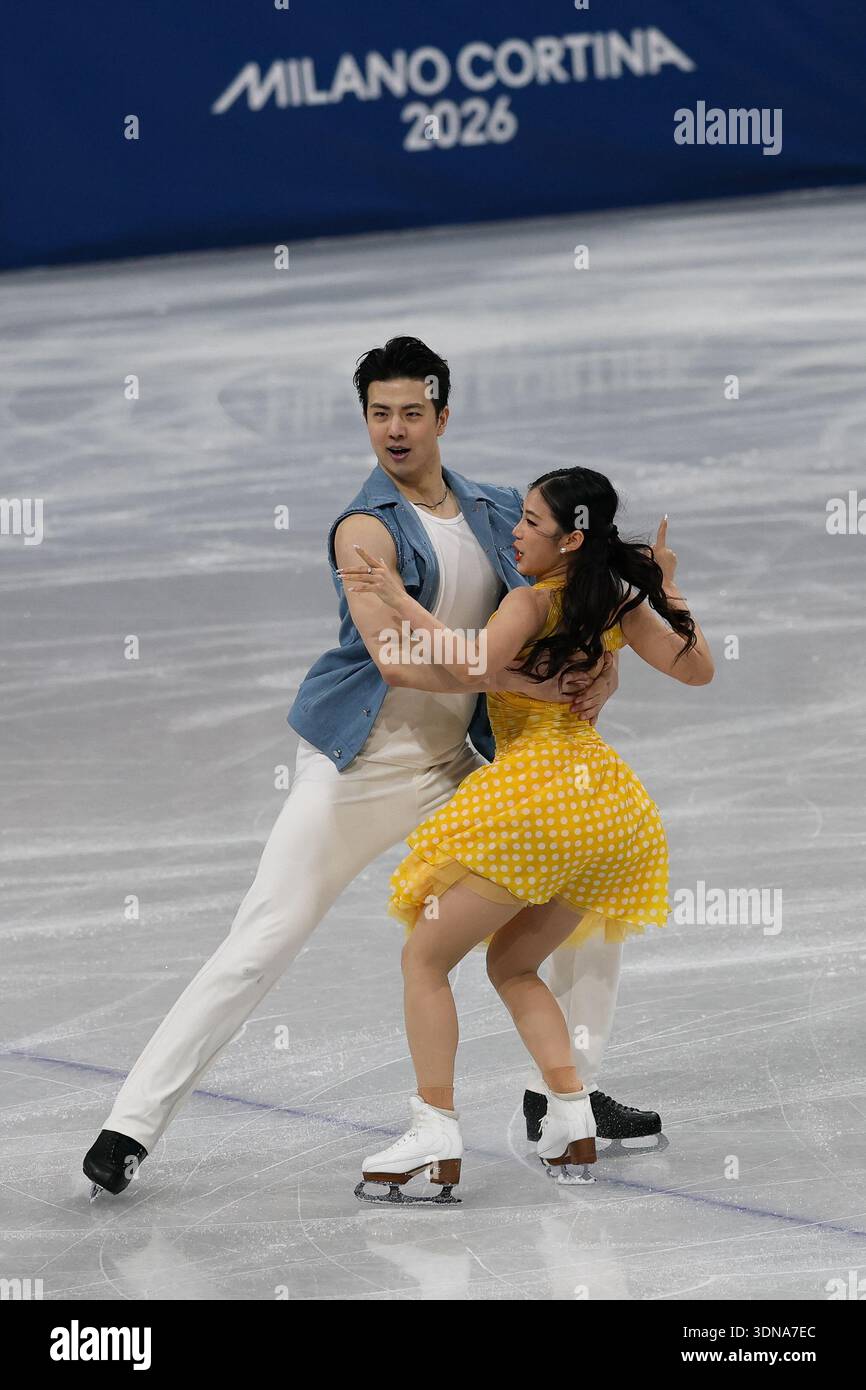 Liu Xinyu and Wang Shiyue of Team China compete in the figure skating ...