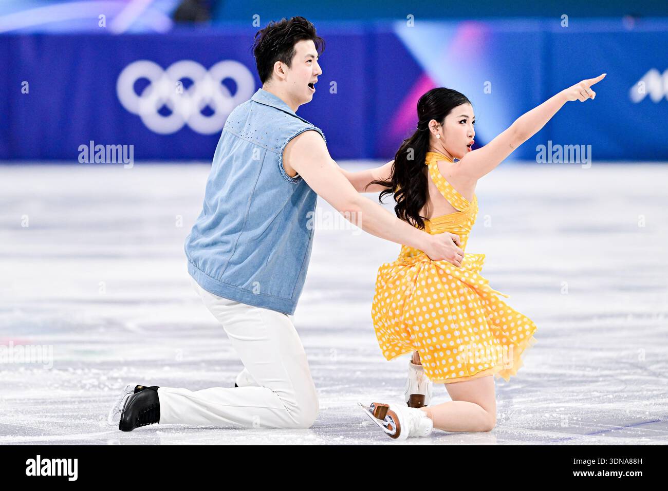 Shiyue WANG & Xinyu LIU (CHN), during Ice Dance Rhythm Dance, at the ...