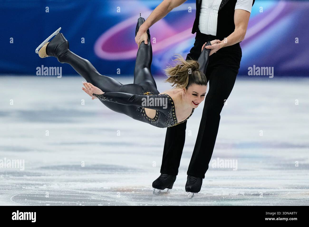Marie-Jade Lauriault and Romain le Gac of Canada compete during the ...