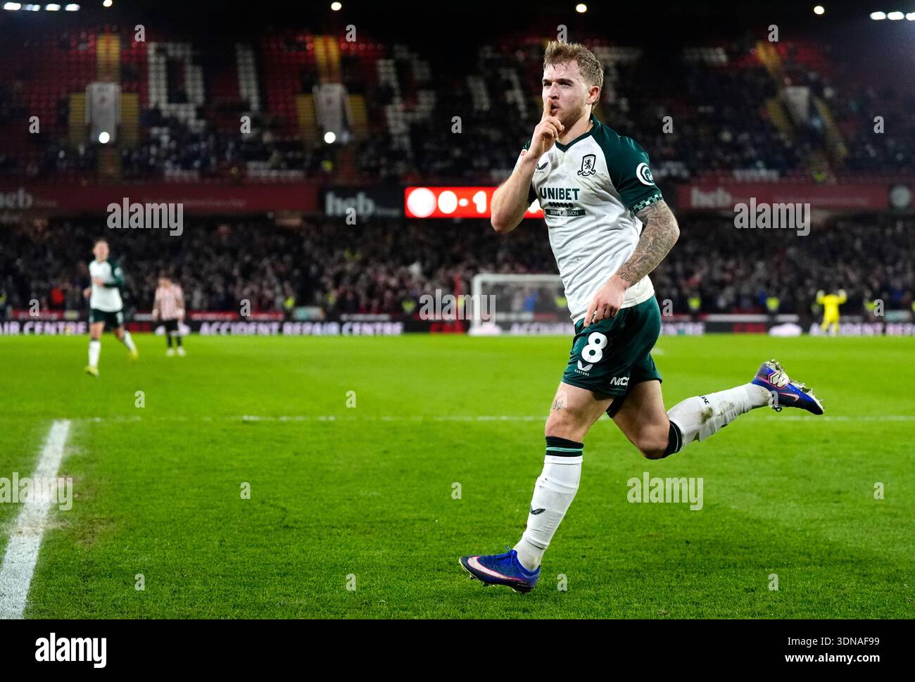Middlesbrough's Riley McGree celebrates scoring their side's second ...