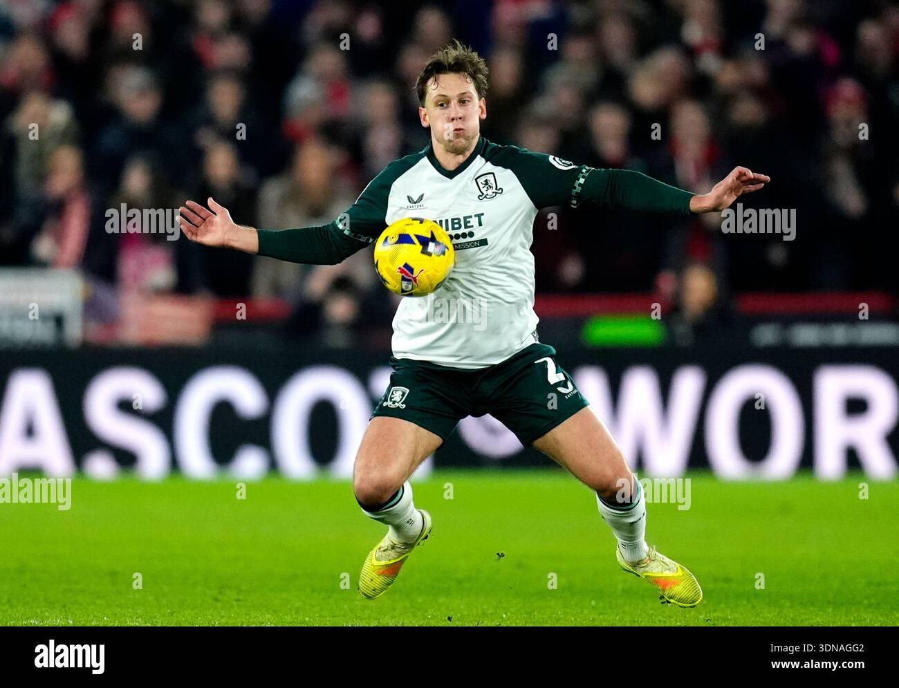 Middlesbrough's Callum Brittain during the Sky Bet Championship match ...