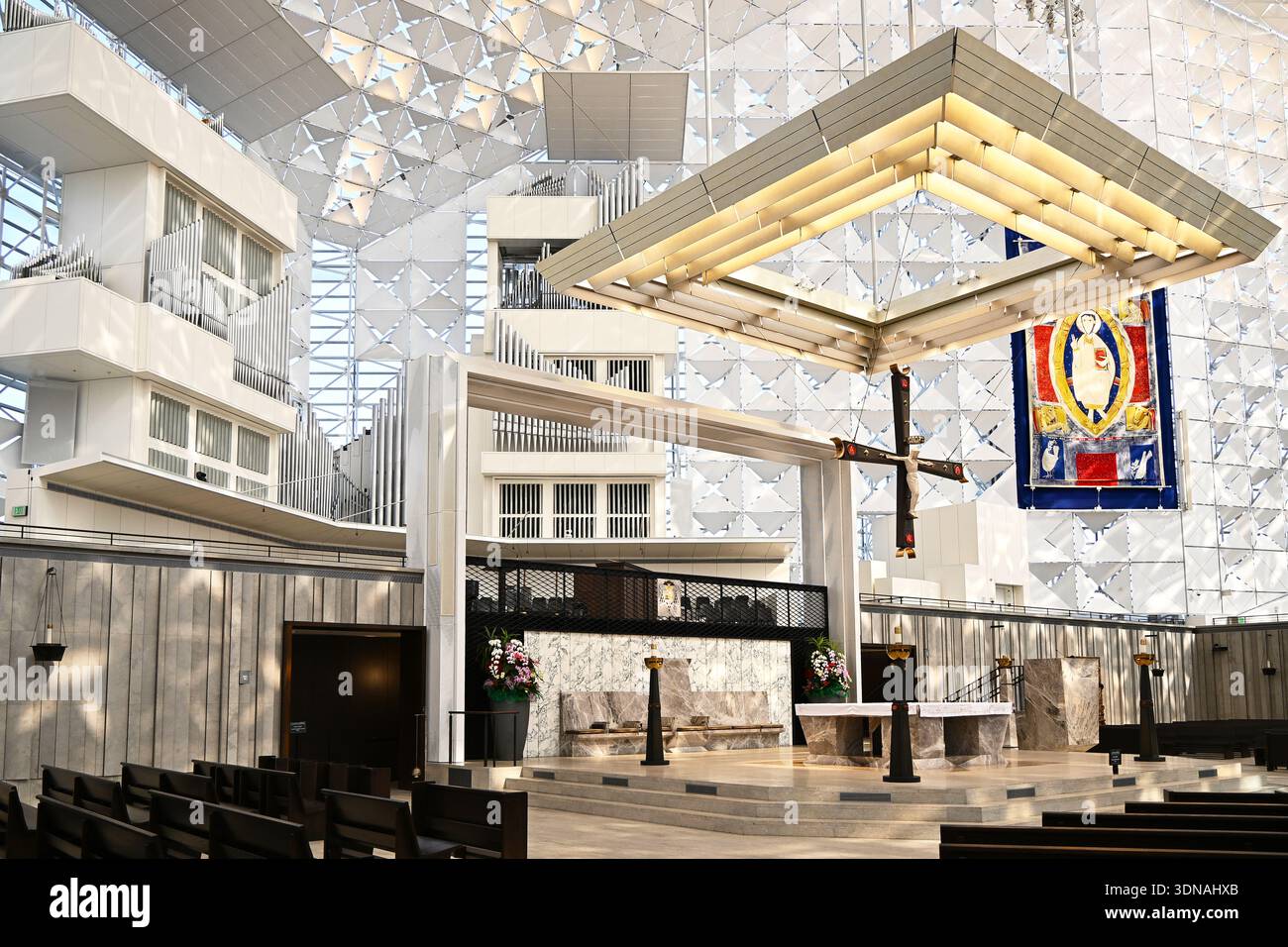 GARDEN GROVE, CALIFORNIA - 06 FEB 2026: Altar inside Christ Cathedral ...