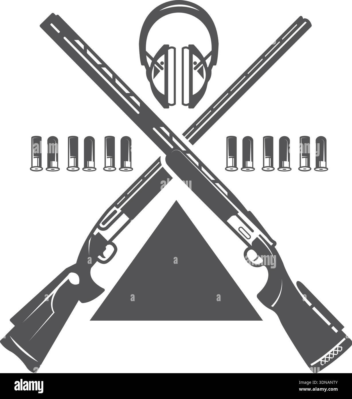 Gun club black logo. Shooting bullets symbol Stock Vector Image & Art ...