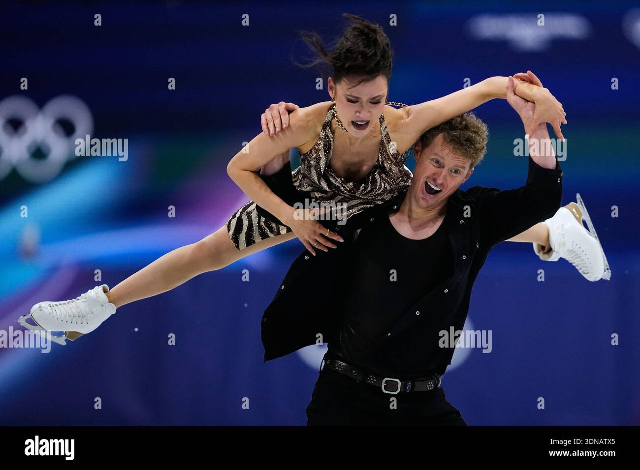 Madison Chock and Evan Bates of the United States compete during the ...