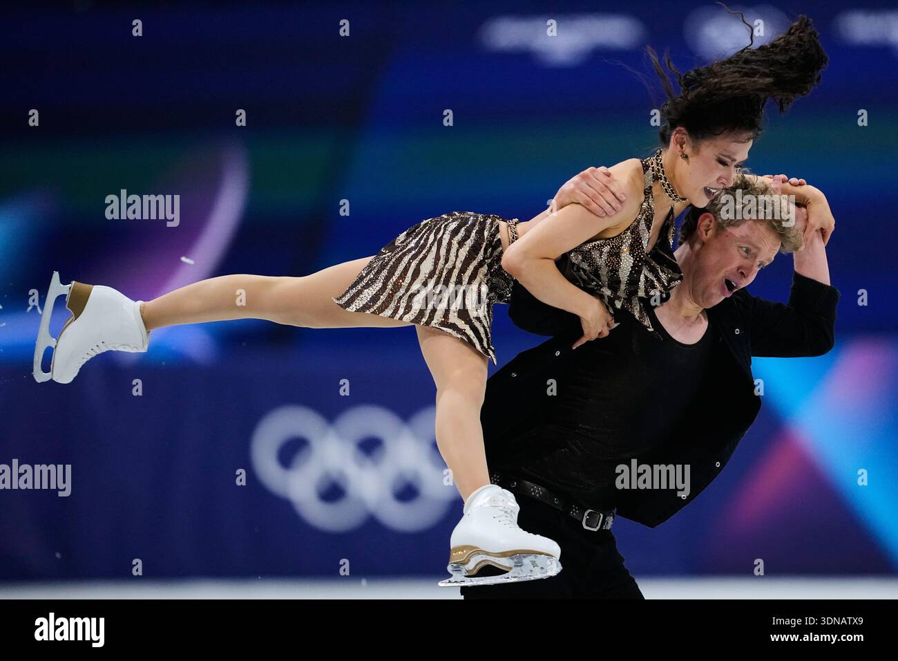 Madison Chock and Evan Bates of the United States compete during the ...