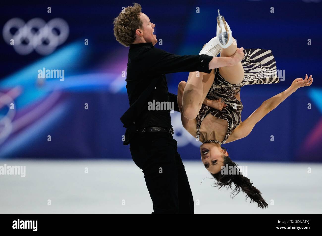 Madison Chock and Evan Bates of the United States compete during the ...