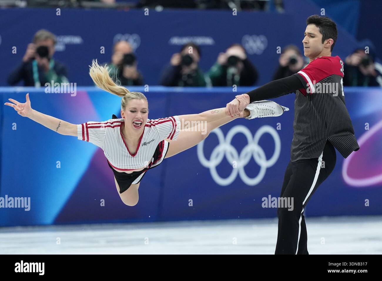 Marjorie Lajoie and Zachary Lagha of Team Canada compete in the Figure ...