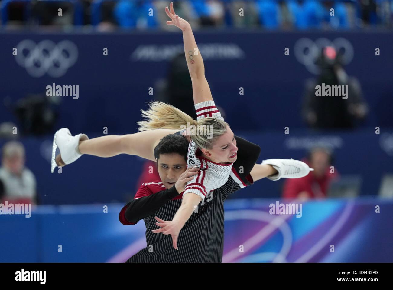 Marjorie Lajoie and Zachary Lagha of Team Canada compete in the Figure ...