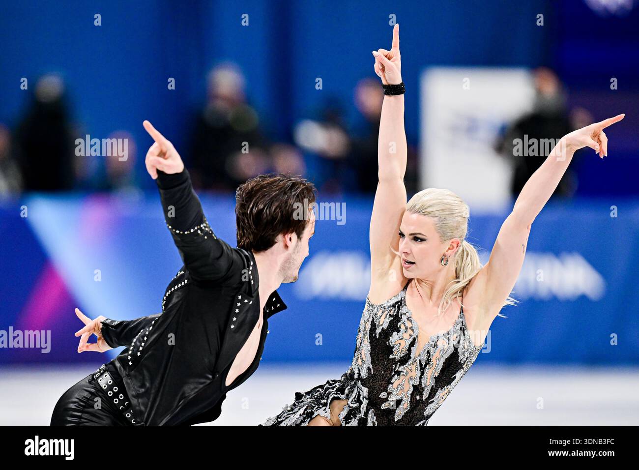 Olivia SMART & Tim DIECK (ESP), during Ice Dance Rhythm Dance, at the ...