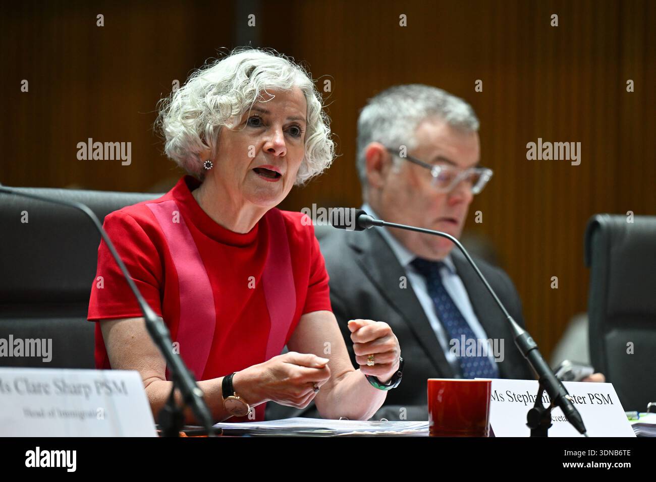 Secretary of the Deparment of Home Affairs Stephanie Foster speaks ...