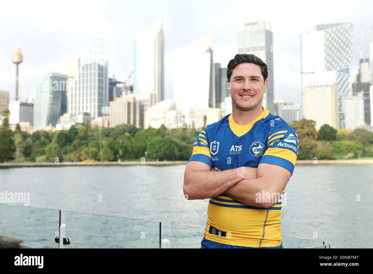 Mitchell Moses of the Parramatta Eels poses during the 2026 NRL Season ...
