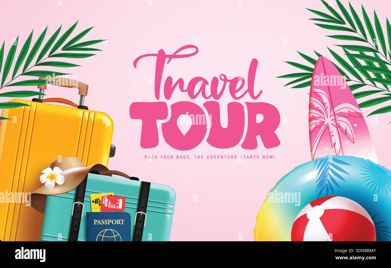 Travel and tour template clipart design. Travel and tour text clip art ...