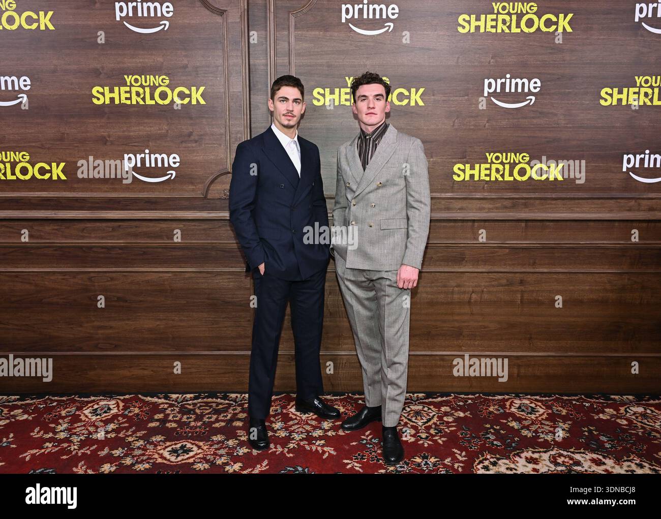 Hero Fiennes Tiffin, left, and Dónal Finn attend a special screening of ...