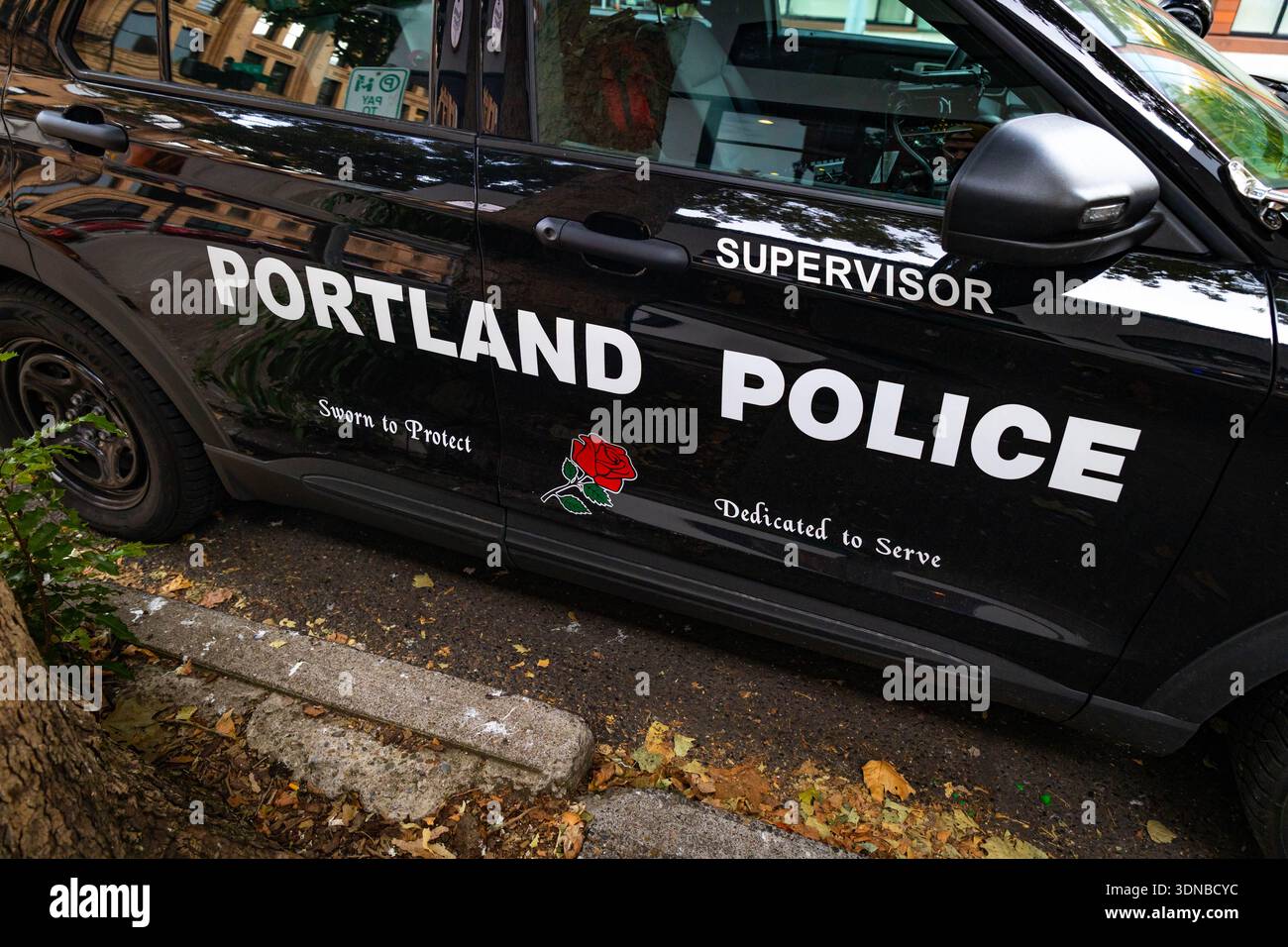 Portland, OR, USA - October 09, 2025: A detailed view captures the ...