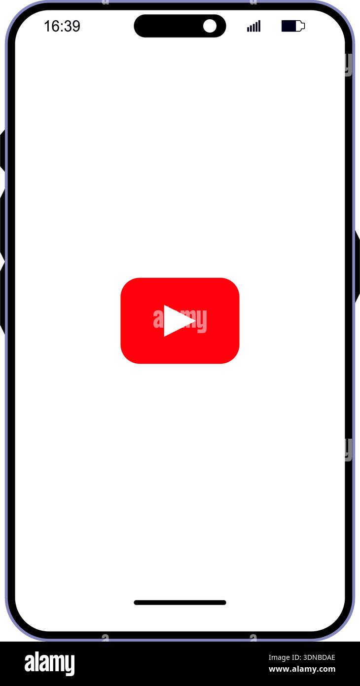 Youtube logo screen Stock Vector Images - Alamy