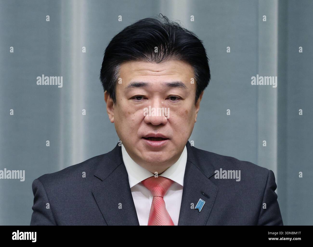 Japanese Chief Cabinet Secretary Minoru KIHARA attends a press ...
