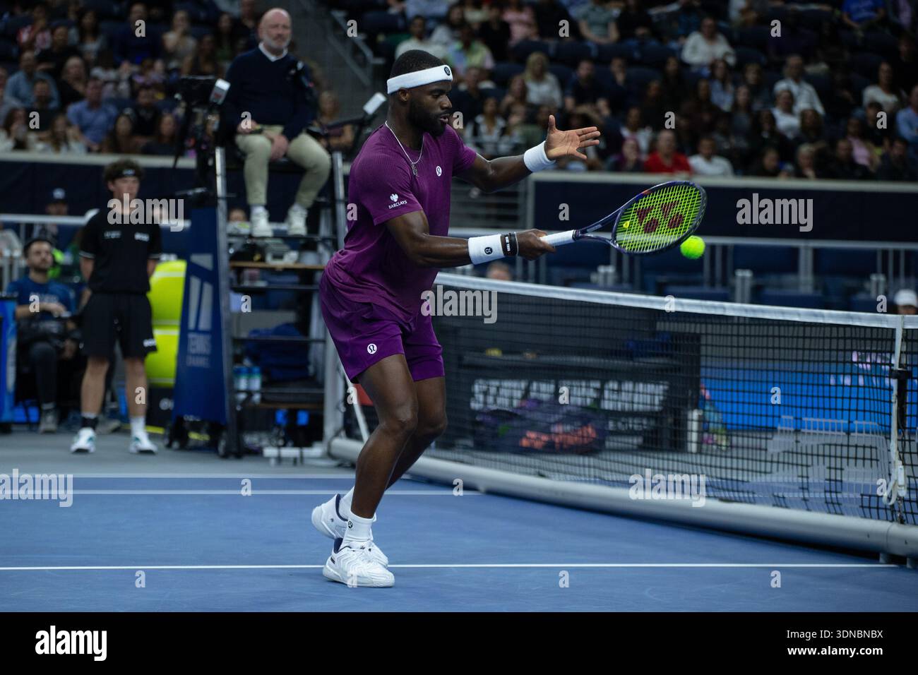 February 9, 2026, Frisco, Texas, USA: FRANCIS TIAFOE (USA) uses a ...