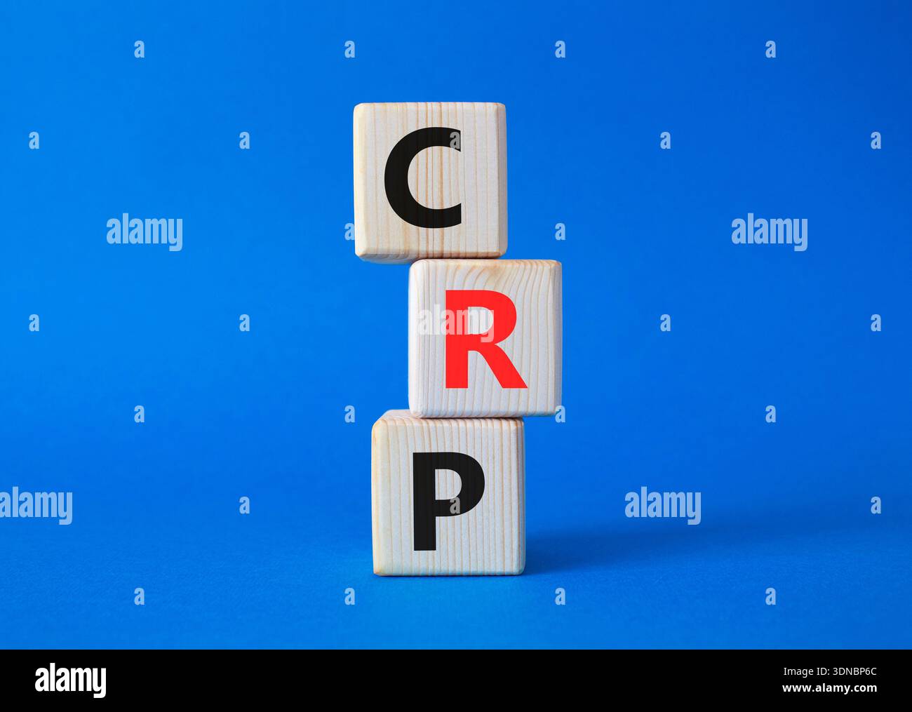 CRP - C-Reactive Protein Test symbol. Wooden cubes with word CRP ...