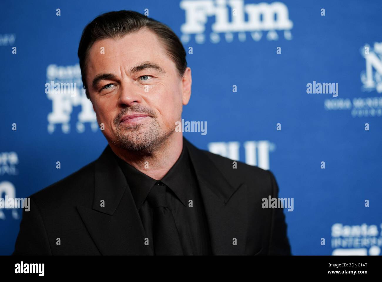 Leonardo DiCaprio arrives at the Hammond Cinema Vanguard Award ceremony ...