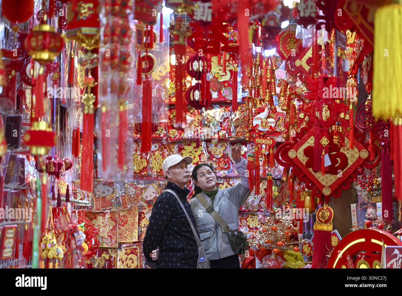 **CHINESE MAINLAND, HONG KONG, MACAU AND TAIWAN OUT**Residents shop for ...