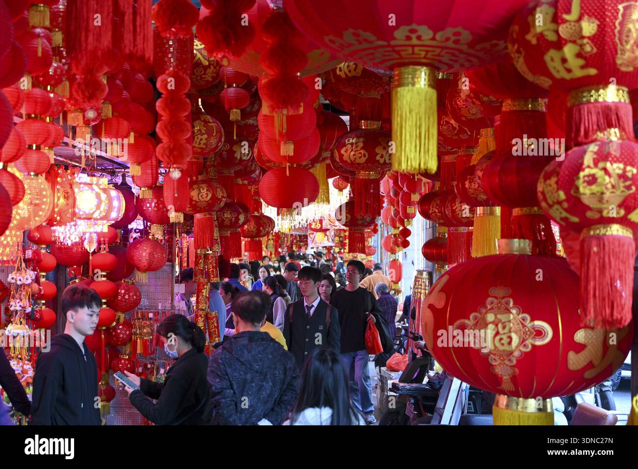 **CHINESE MAINLAND, HONG KONG, MACAU AND TAIWAN OUT**Residents shop for ...