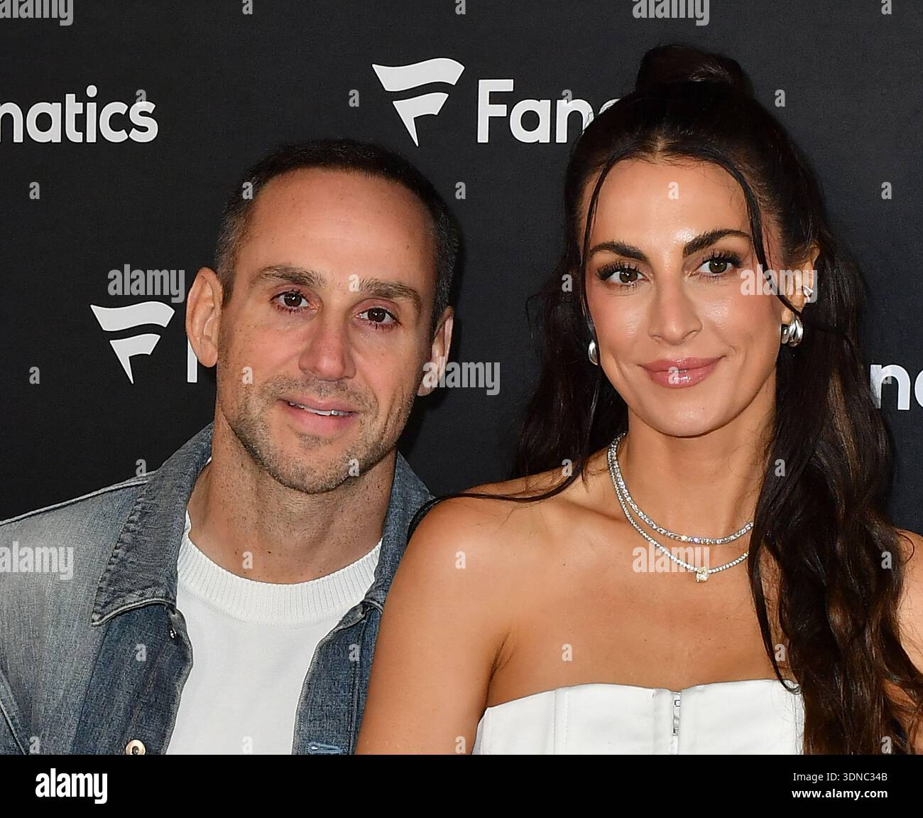 Michael Rubin, Camille Fishel attend the 2026 Fanatics Super Bowl Party ...