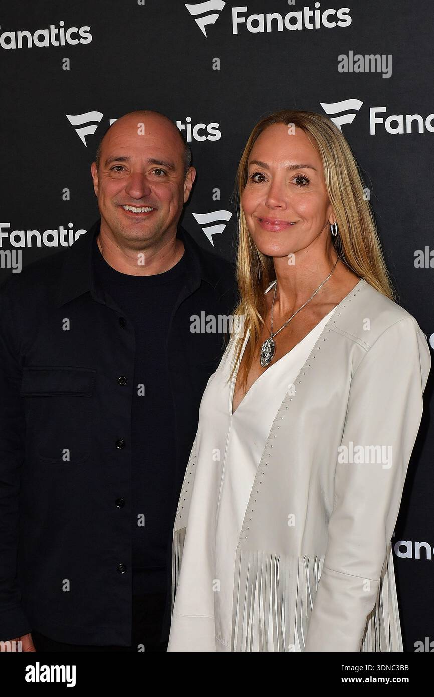Matt Maddox and guest attend the 2026 Fanatics Super Bowl Party on ...