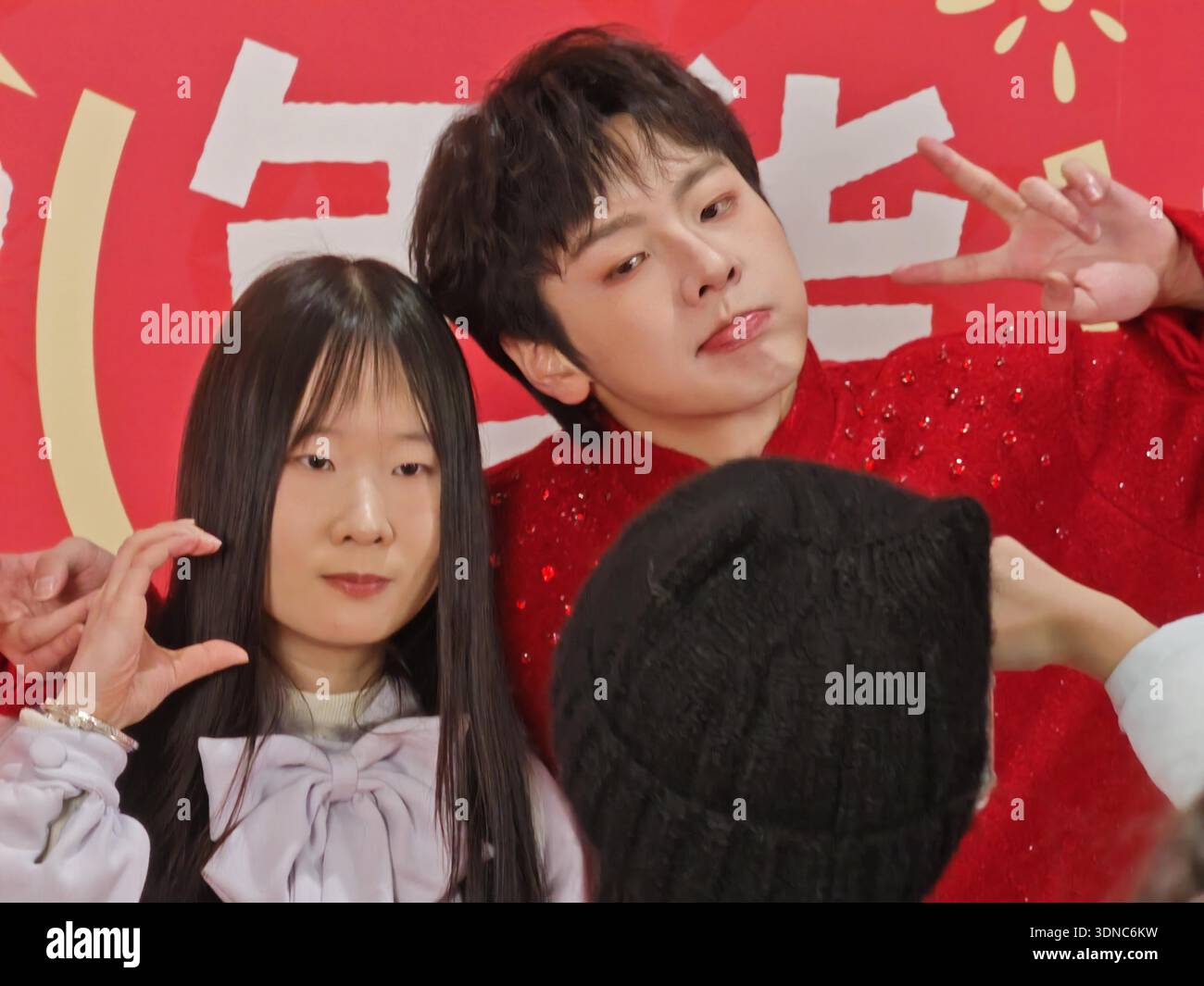 Chinese host and actor Ren Yinsong interacts with fans in Wuhan City ...