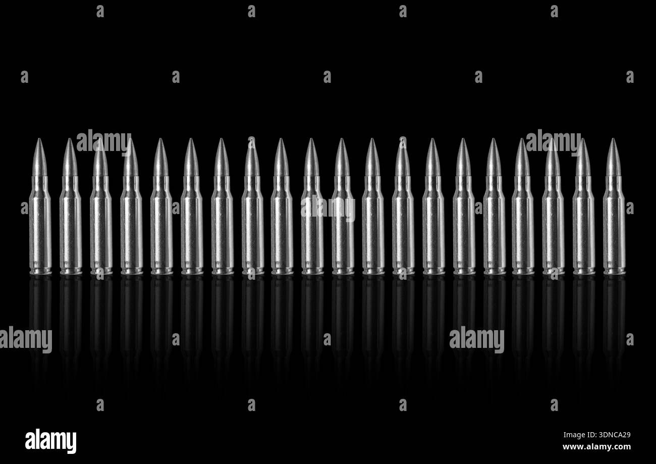 Rifle bullet cartridges Black and White Stock Photos & Images - Alamy