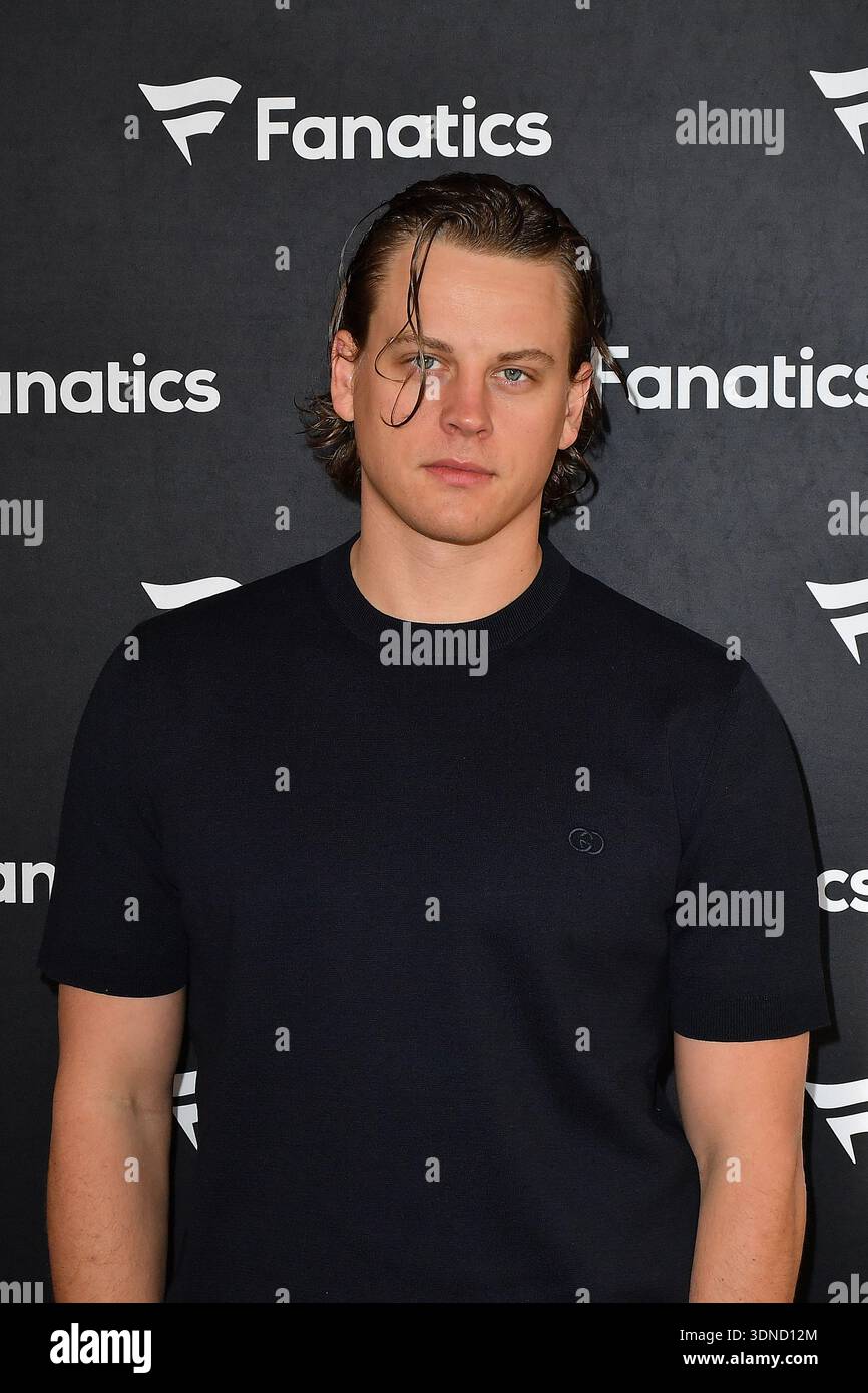Joe Burrow attends the 2026 Fanatics Super Bowl Party at Pier 48 Stock ...