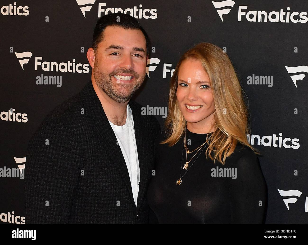 Jed York and Danielle Belluomini York attend the 2026 Fanatics Super ...
