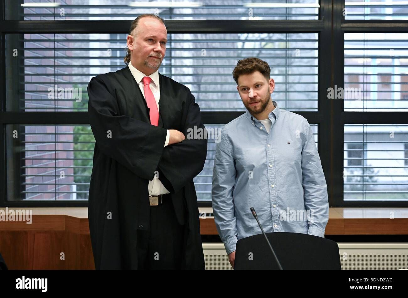 10 February 2026, Berlin: Sebastian Scharmer (l.), lawyer, and Lahav ...