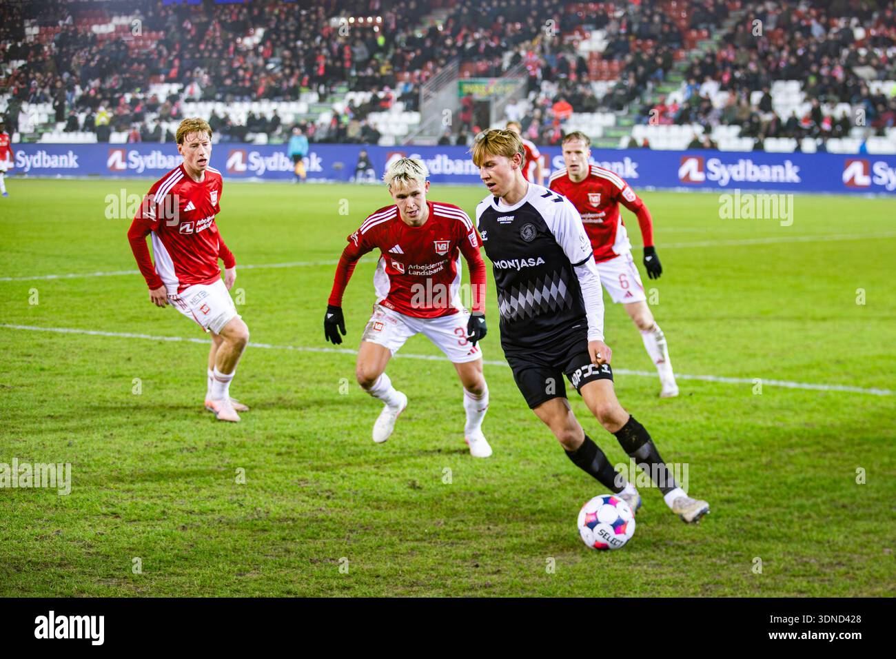 Vejle, Denmark. 09th, February 2026. Jakob Jessen of FC Fredericia seen ...