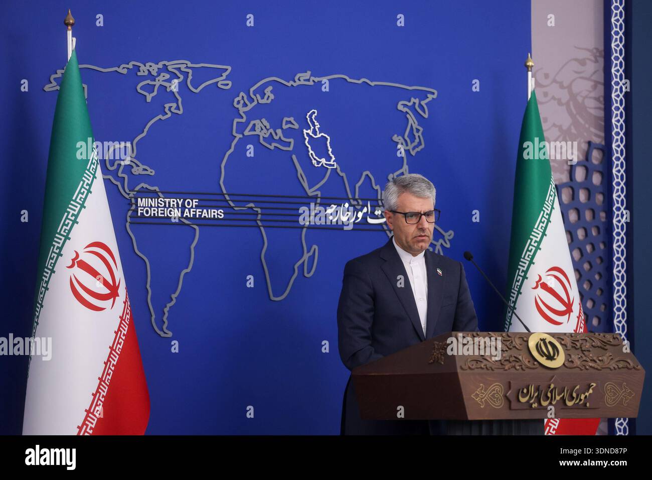 Esmaeil Baghaei, Spokesperson of Foreign Ministry seen during his ...