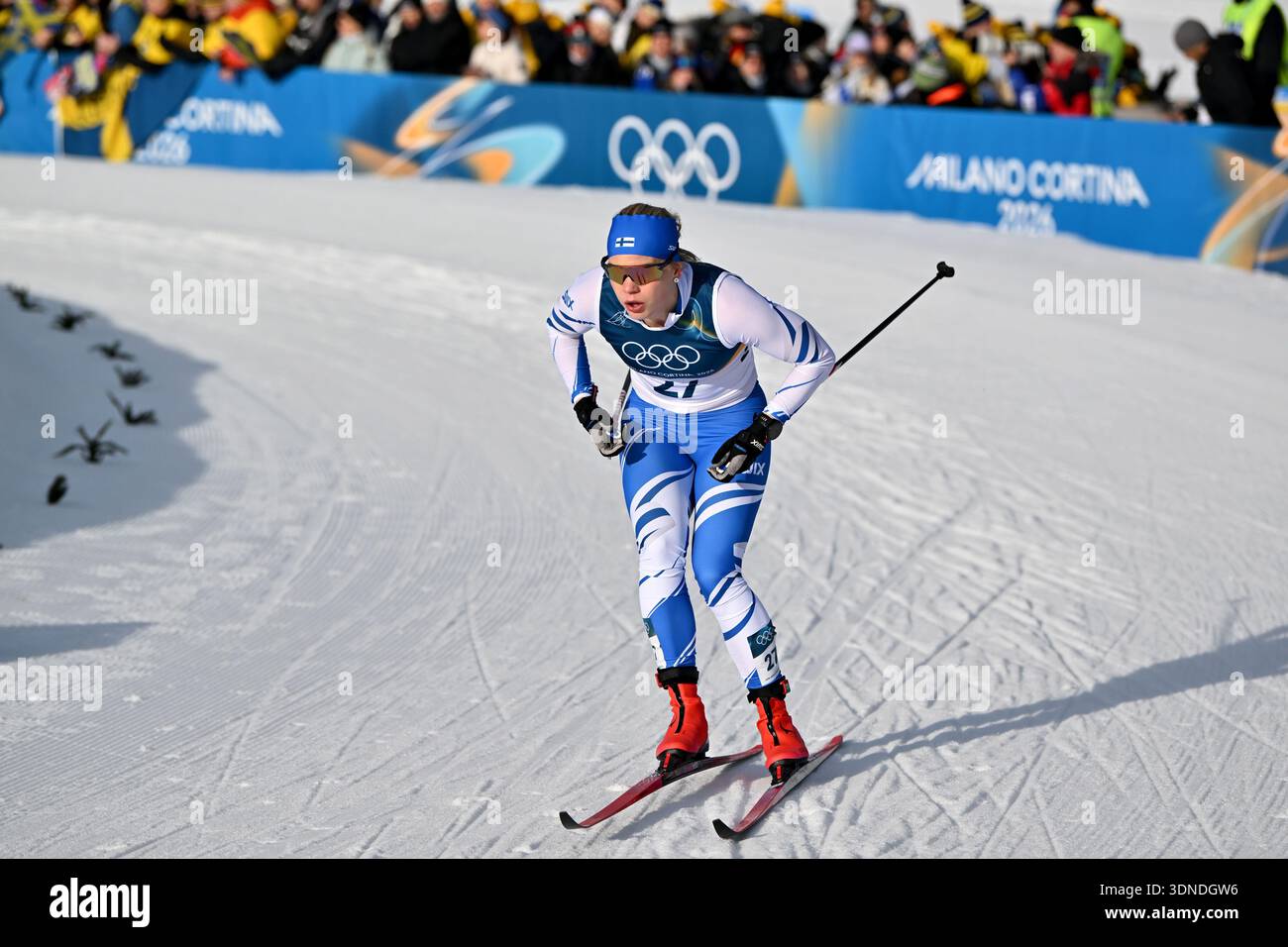 Tersero, Italy, February 10th 2026. Amanda Saari of Finland in action ...