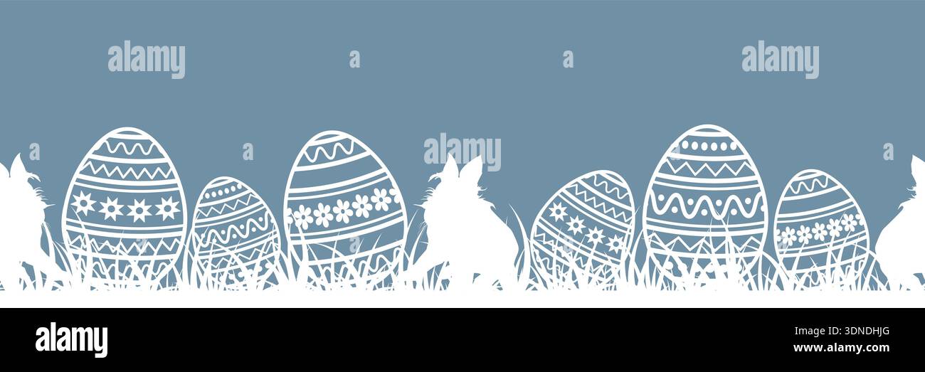 Easter seamless horizontal border hi-res stock photography and images ...