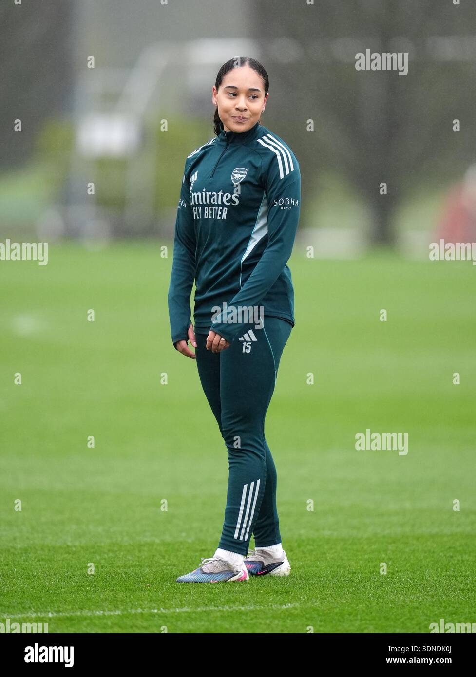 Arsenal's Olivia Smith during a training session at the Sobha Realty ...