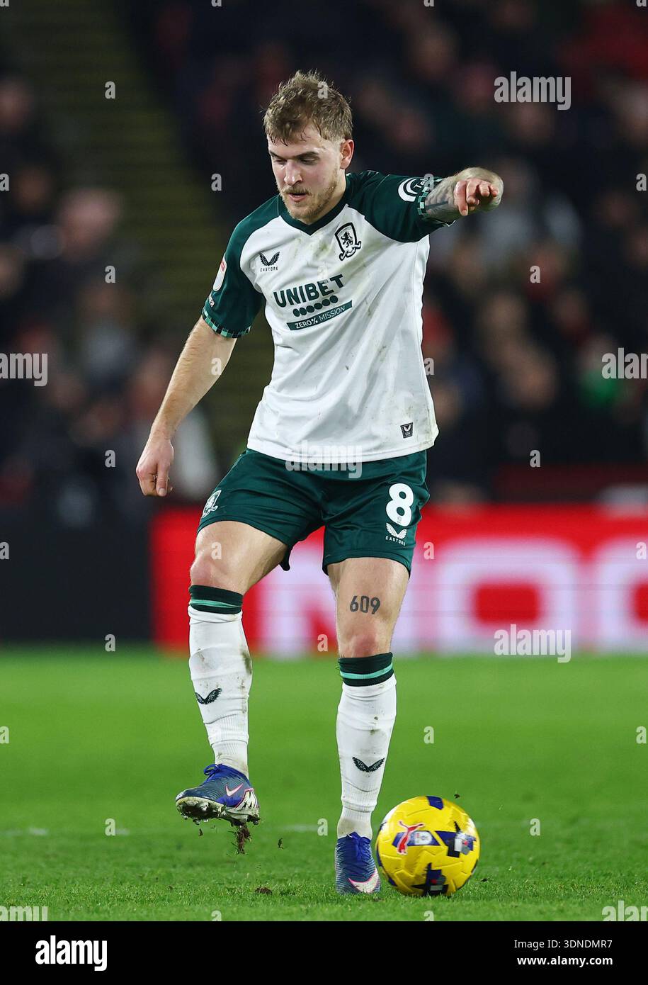 Sheffield, England, 9th February 2026. Riley McGree of Middlesbrough ...